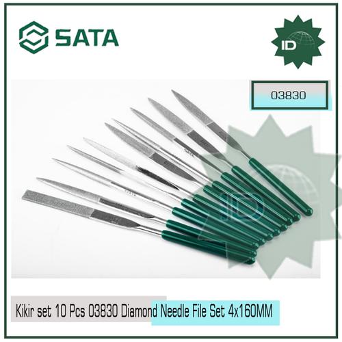 Jual Kikir set 10 Pcs 03830 Diamond Needle File Set 4x160MM Sata Tools ...