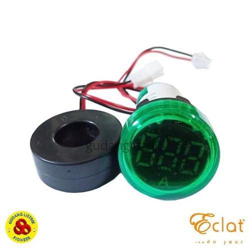 Jual PILOT LAMP LED AMP METER 22MM 0-100A ROUND PANEL AMP METER ...