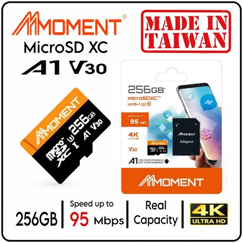 Jual MicroSD XC 256GB U3 V30 A1 4K MOMENT Taiwan Micro SD - Jakarta ...