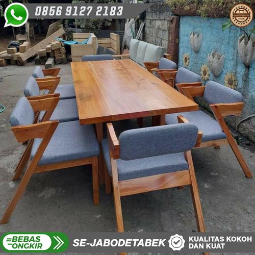 Jual Set Meja Makan 8 Kursi Minimalis - Meja Makan Keluarga Besar ...
