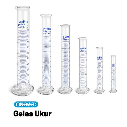 Jual ONEMED Gelas Ukur Kaca Laboratorium - Graduated Cylinder 10 25 50 ...
