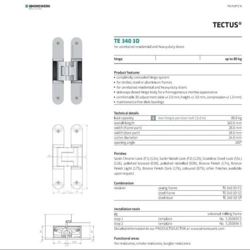 Jual ENGSEL TANAM TECTUS TE-340-(F1/F2) BERMUTU - Jakarta Pusat ...