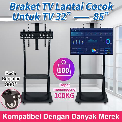 Promo DL BRACKET TV STANDING UNTUK TV 32"-65" up to 75" inch - hitam ...