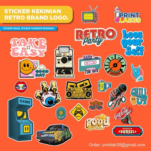 Jual STIKER HELM KEKINIAN I STICKER TUMBLER PACK ISI 24 I RETRO BRAND ...