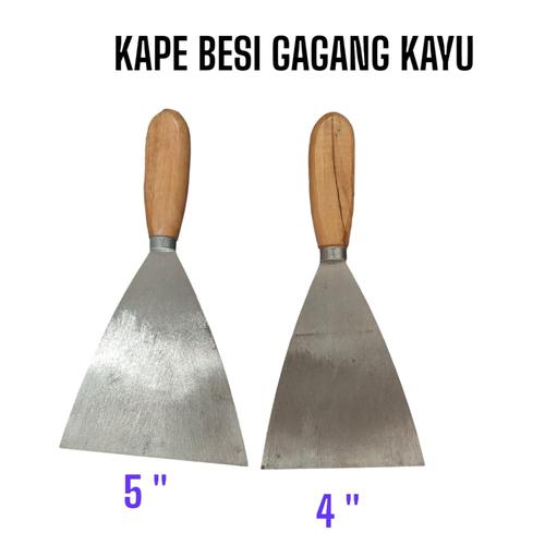 Jual Kape Besi Gagang Kayu Plat Scraper 4 Inch 5 Inch - Kayu-4-Inch ...