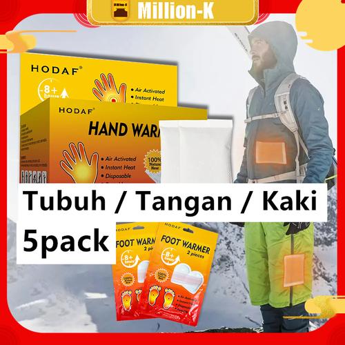 Jual 5Pack Heat Pack Hand Warmer Penghangat Tangan Kaki Foot Body Warmer Untuk Camping Gunung ...