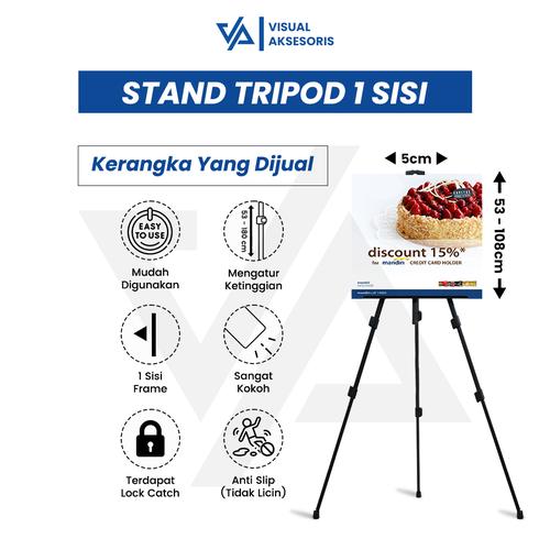 Promo Tripod Banner 1 Sisi / Stand Frame / Stand Foto / Stand Papan ...