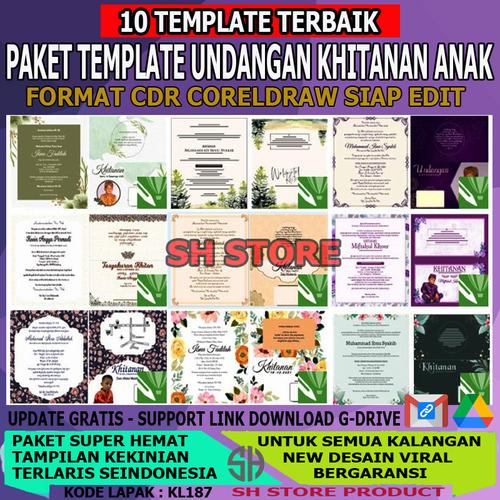 Jual TEMPLATE 10 UNDANGAN KHUSUS KHITANAN SUNATAN CDR COREL - Kota ...