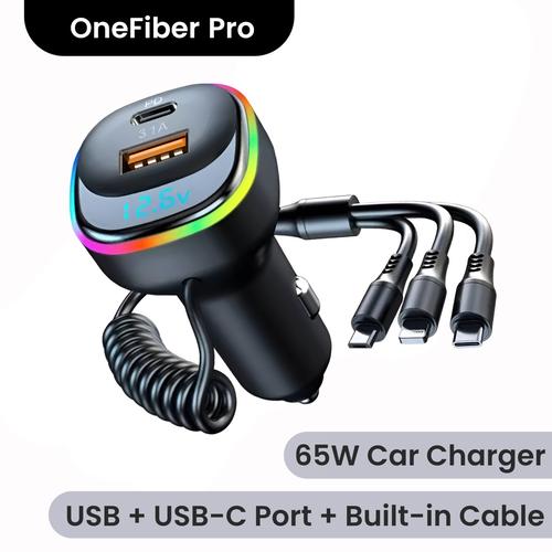 Jual 65W 5-in-1 Car Charger Mobil 1 x USB Port + 1 x Type-C Port + 3 ...