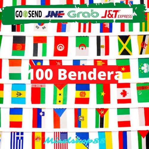 Jual Bendera Negara Renceng Kecil 100 Country Flag Upacara Pbb ...