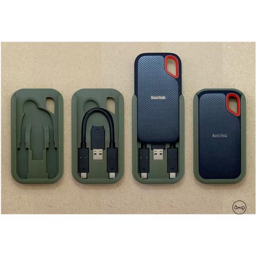 Jual 3D Custom SanDisk Extreme Portable SSD (SDSSDE61) Compact Case ...