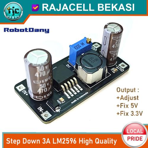 Jual LM2596 BLACK 3A Step Down 3,3V 5V 12V Fix and Adjustable Out Buck ...