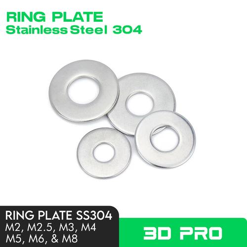 Jual Ring Plat Stainles steel 304 M2 M2.5 M3 M4 M5 M6 M8 Washer Plate ...