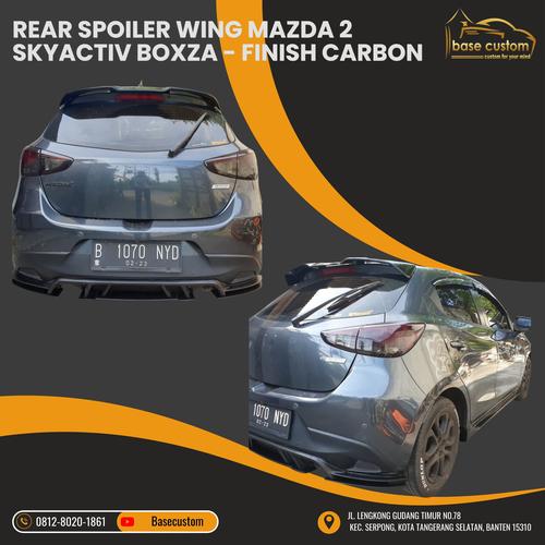 Jual rear spoiler wing Mazda 2 Skyactiv - Boxza FINISH CARBON - Kota ...