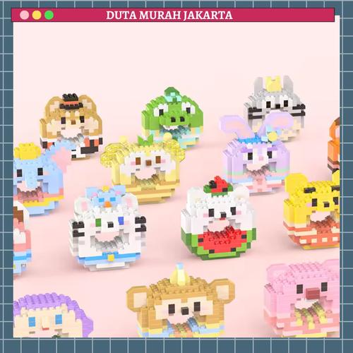 Jual PART 2 NEW BRICKS MODEL DONUT Mainan Balok Susun Kartun Nano Block ...