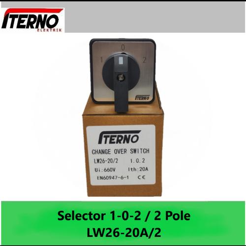 Jual Selector 102 1-0-2 2Pole Rotary Switch LW26-20A/2 Iterno - Kota ...
