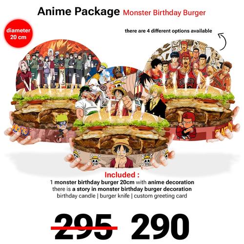 Jual Anime Package Monster Birthday Burger 20 cm ( Birthday Cake ...