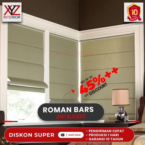Promo Roman Bars Blinds Blackout 100% - Tirai Gulung - Tirai Lipat ...