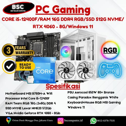 Jual PC Rakitan untuk Gaming/Streaming/Editing (Intel Core i5-12400F/RAM 16Gb DDR4/SSD 1Tb NVME ...