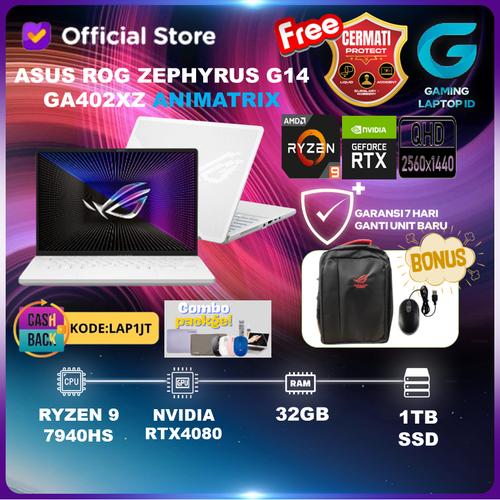 Promo ASUS ROG ZEPHYRUS G14 GA402XZ ANIMATRIX RYZEN 9 7940HS RTX4080 ...