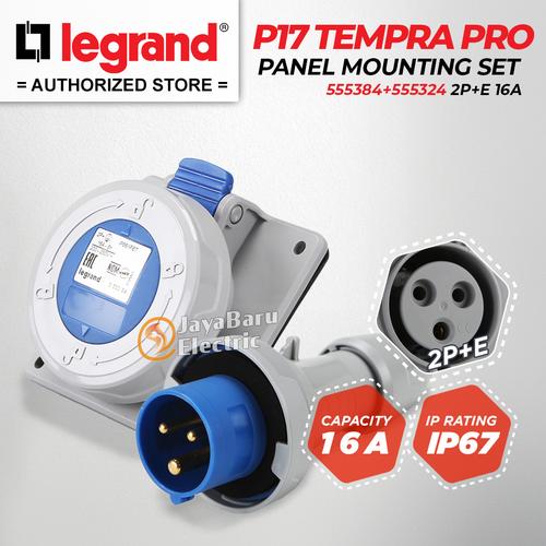 Jual Legrand Paket 1 Set Plug Panel Mounting Socket 2P+E / 3 Pin 16A ...