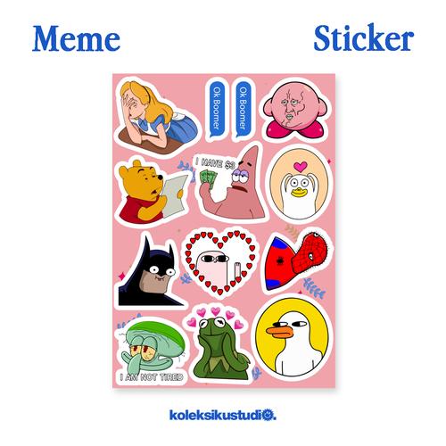 Promo Stiker Meme Aesthetic Kartun Lucu Sticker Waterproof Tumblr ...
