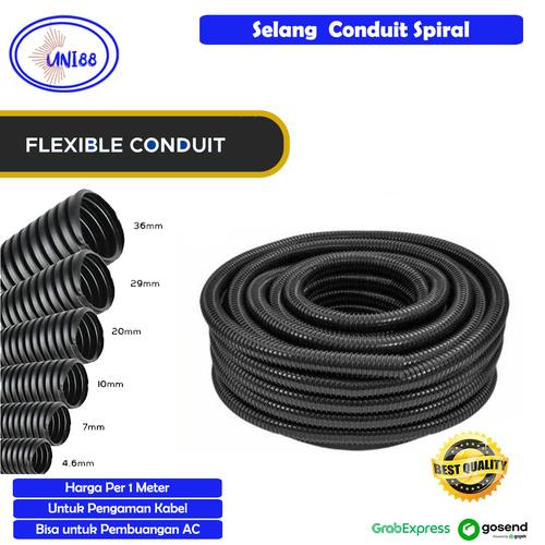 Jual Selang Pelindung Kabel Spiral Fleksibel Conduit 20mm Pembuangan ...