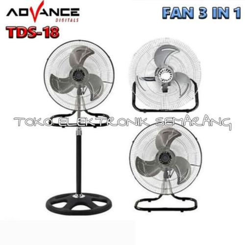 Jual ADVANCE KIPAS ANGIN TDS 18 3IN1 18 INCH STANDING BERDIRI MEJA DESK ...