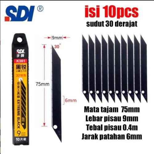 Jual Refill Isi Cutter Kecil [1 Tube - 10 Mata Pisau] / Extreme Black K ...