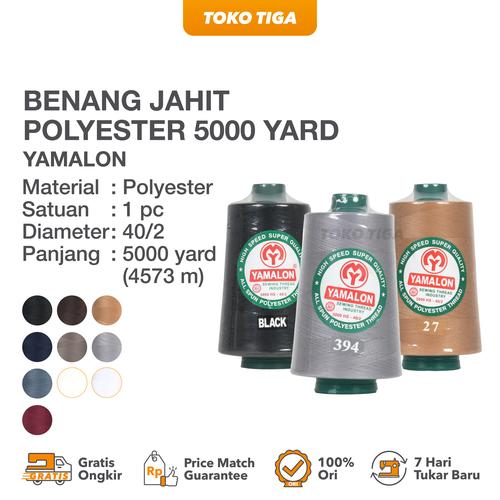 Jual Benang Jahit Polyester 5000 Yard / 4572 Meter 40/2 Merek YAMALON ...