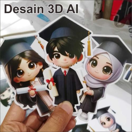Jual Topper Wisuda Hiasan Buket Bunga Bahan Art Carton 260gsm tebal dan ...