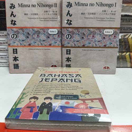 Jual PAKET 3 BUKU MINNA NO NIHONGGO 1 DAN 2 JAGO KUASAI BAHASA JEPANG TERJEMAHAN DAN KETERANGAN ...