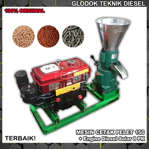 Jual Mesin Pembuat Pelet / Pakan 150 KG + Engine Penggerak Diesel Solar / Dinamo Listrik ...
