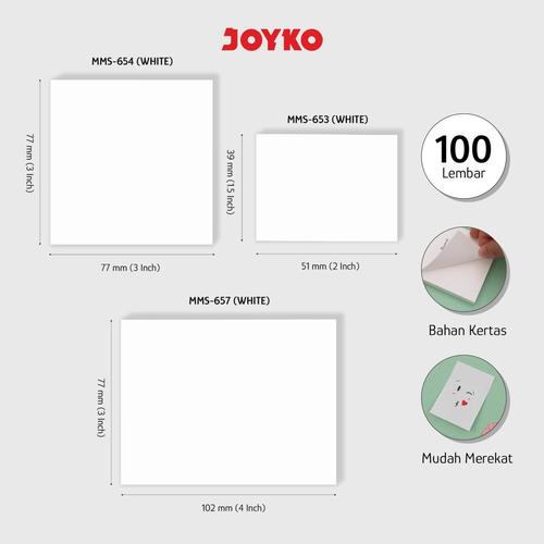 Jual Memo Stick Sticky Note Kertas Memo Memo Tempel Joyko MMS-653~657 ...