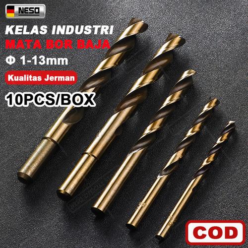 Promo NESO Mata Bor HSS 1-8mm Steel Bor Besi Baja Keras Titanium/Kayu ...