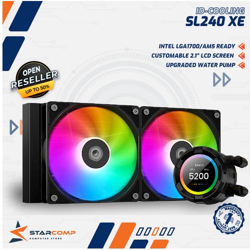 Jual ID-COOLING SL240 XE SPACE BlACK / WHITE LCD Display AIO 240mm CPU ...