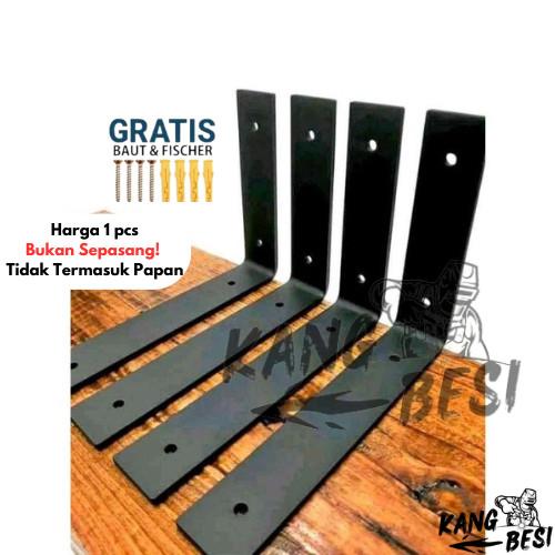 Jual Besi Siku Rak Dinding Tempel Tebal Free Fisher Skrup - Bentuk L ...