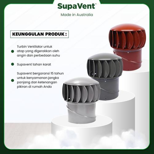 Jual Turbin Ventilator Rumah SupaVent Shale Grey Wind Driven Roof ...