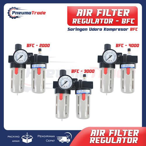 Promo Air Filter Regulator atau Saringan Kompresor BFC 2000 BFC 3000 BFC 4000 1/4" 3/8" 1/2 ...