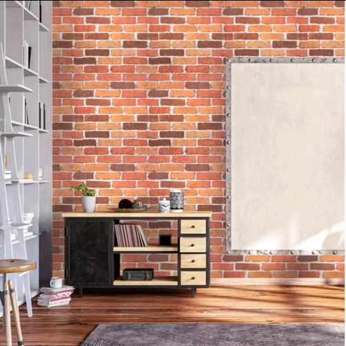 Jual wallpaper dinding 3D Batu Bata premium merah combi - Jakarta Utara ...