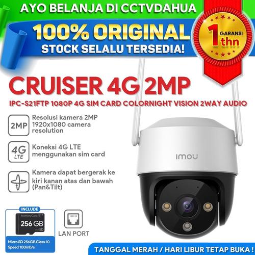 Jual IMOU CRUISER 4G 2MP IPC-S21FTP 1080P 4G SIM CARD COLORNIGHT VISION ...