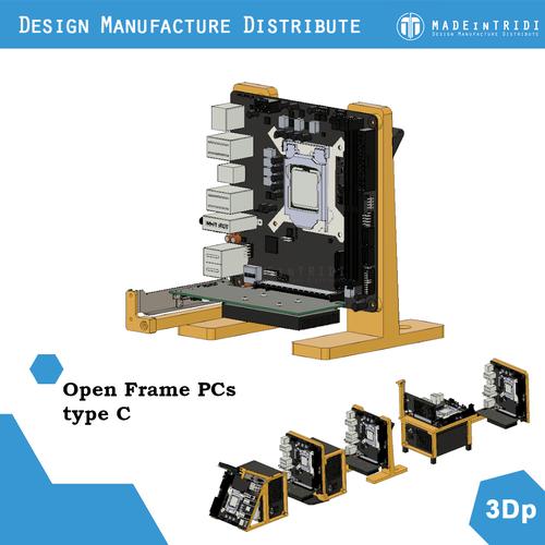 Jual casing PC mini ITX open frame PC case open air motherboard type C ...