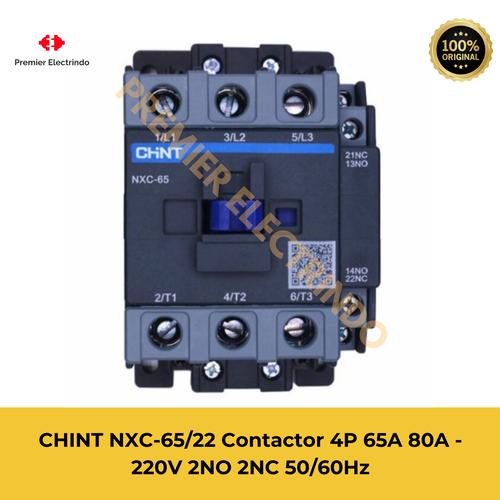 Jual Contactor CHINT NXC-65/22 4P 65A 80A 220V 2NO 2NC 50/60Hz ...
