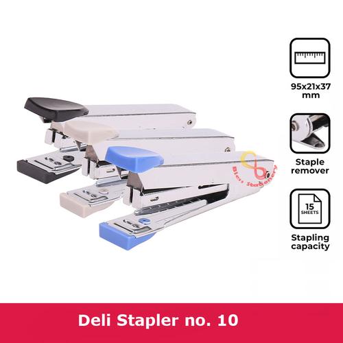 Jual Stapler DELI Staples ukuran 10 Hekter nomer 10 stapler HD 10 - Abu ...
