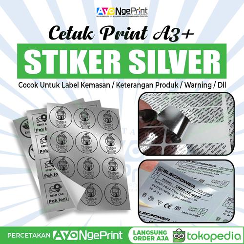 Jual Cetak Print Sticker Silver Metallic A3+ | Stiker Warning / Label ...
