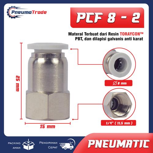 Promo Sambungan Pneumatic Fitting Lurus 10 / 12 / 8 / 6mm BSP 1 / 8 1/4 ...