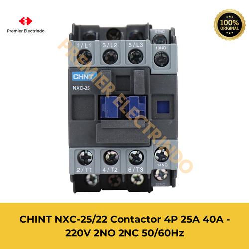 Jual Contactor CHINT NXC-25/22 4P 25A 40A 220V 2NO 2NC 50/60Hz - Kontaktor CHINT ORIGINAL ...
