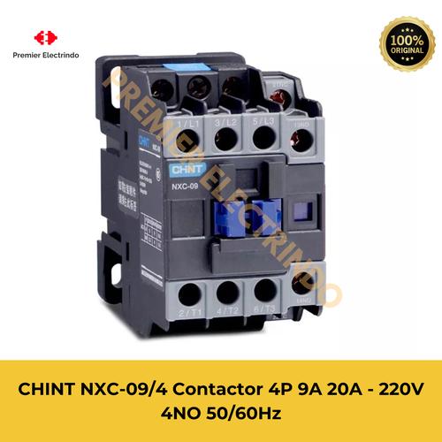 Jual Contactor CHINT NXC-09/4 4P 9A 20A 220V 4NO 50/60Hz - Kontaktor ...