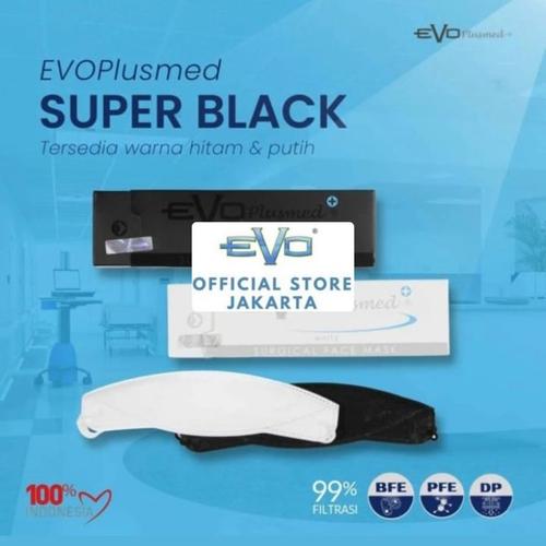 Jual Masker Evo Plusmed Super Black / Evoplusmed Super White 4D ...
