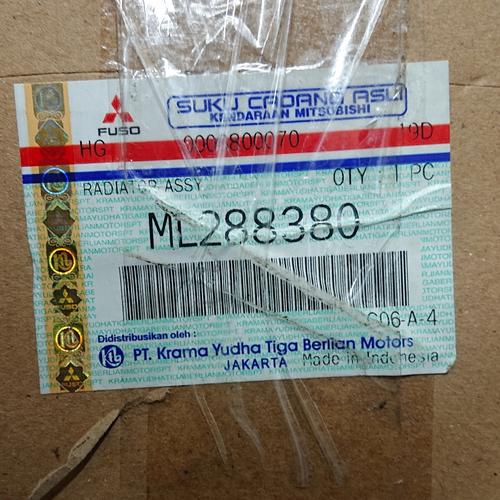 Jual RADIATOR CANTER FE74HD 110 PS / 125 PS EURO4 ML288380 - Jakarta ...